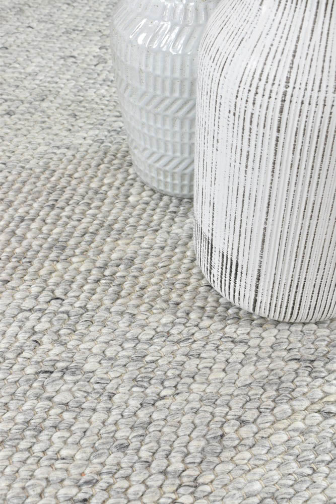 Milana Grayscale: Handwoven & Textured Wool Rug | VOGUE RUGS