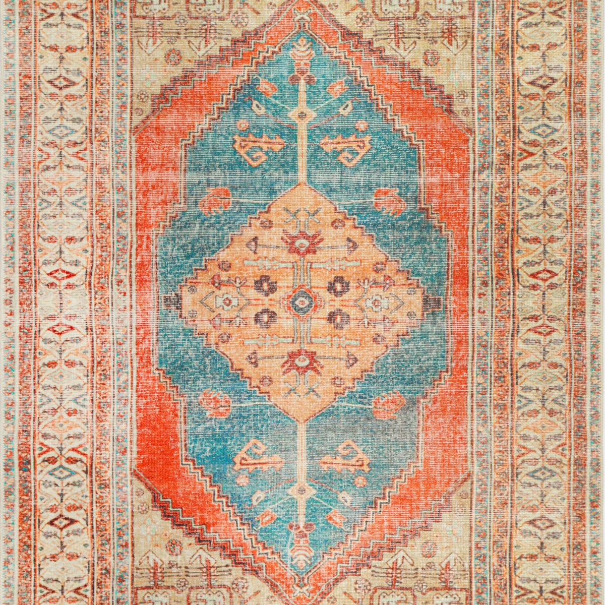 Distressed Louvre Rustic Multicolour Rug – VOGUE RUGS