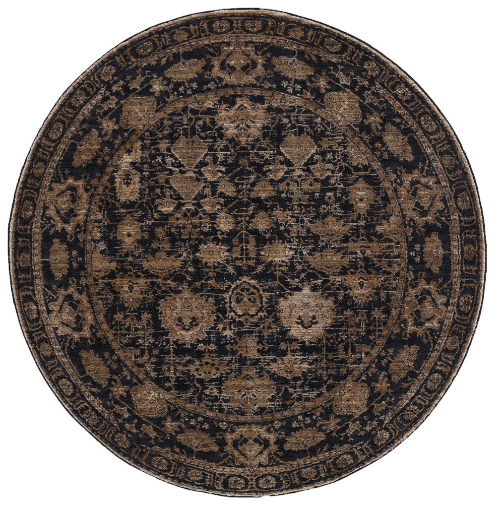 Brooklyn Vintage Oriental Gold Round Rug - Modern Rugs |Premium Rugs ...