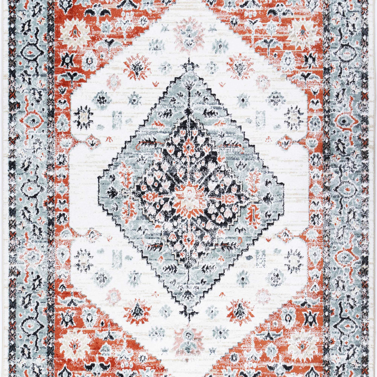 Anatolia Hurrans Traditional Cream & Terracotta Rug – VOGUE RUGS