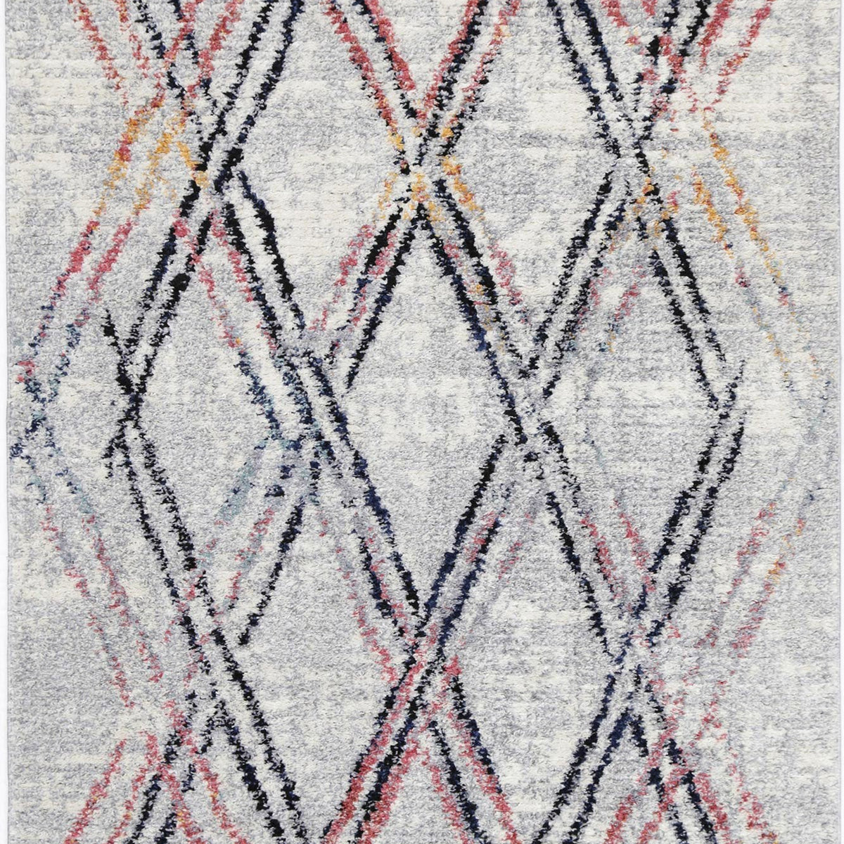 Micha Lattice Contemporary Grey & Multi Rug – VOGUE RUGS