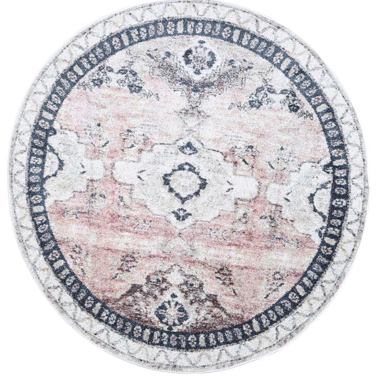 Carlyle Ombre Vintage Distressed Terracotta Round Rug – VOGUE RUGS