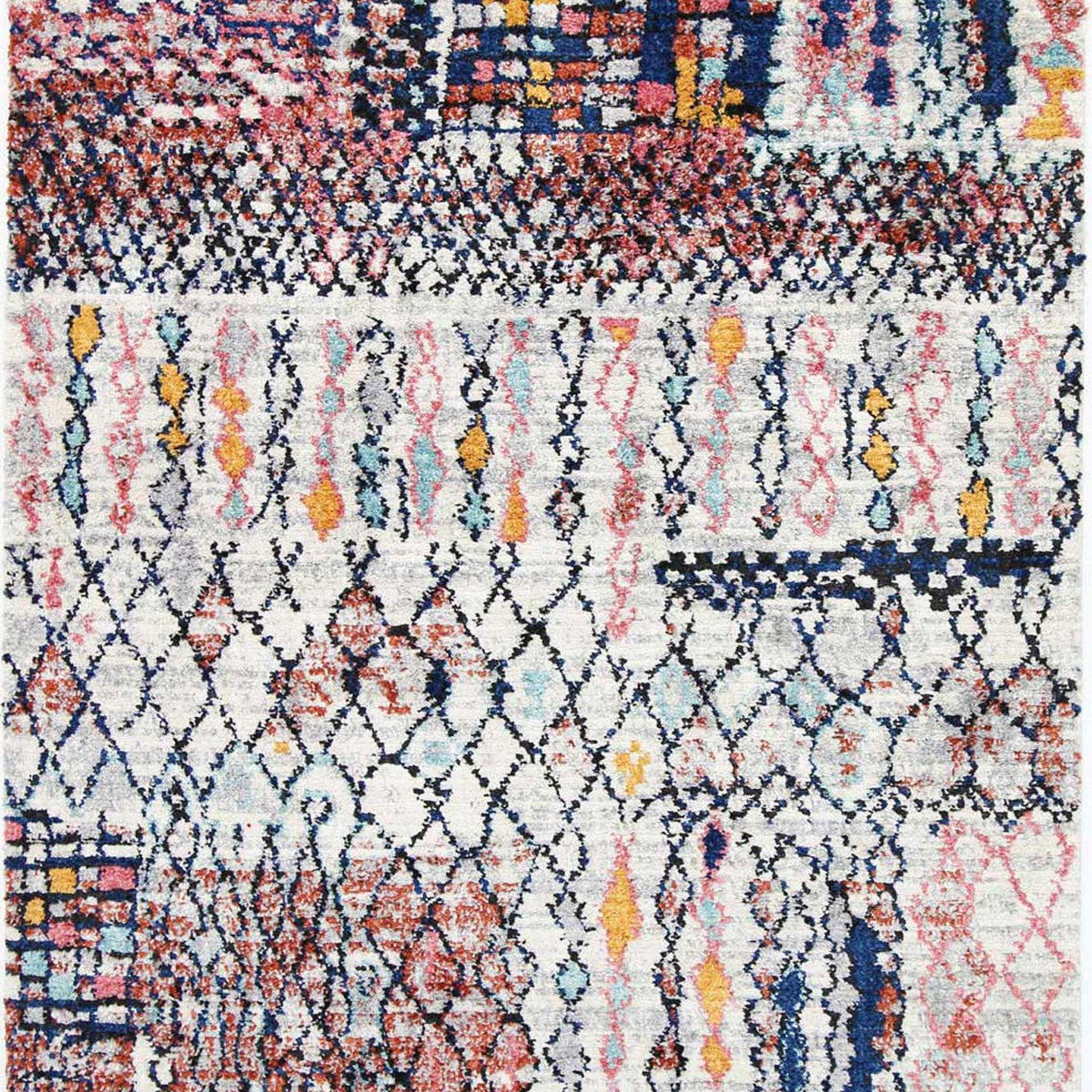 Boho Moroccan Fes Contemporary Pink & Multi Rug – VOGUE RUGS